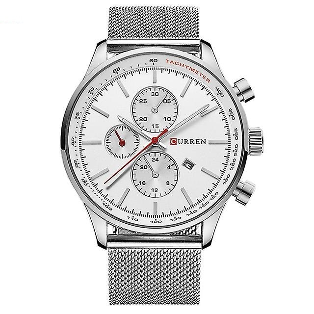 Ceas barbatesc Curren C564 argintiu, cadran alb - eMAG.ro