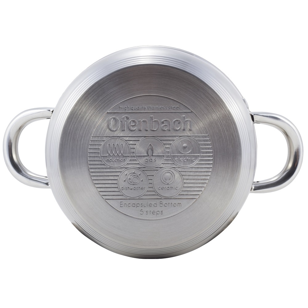 Set 2 oale gradate cu capac, Ofenbach, Inox, 1.1L / 1.7L, 14cm / 16cm ...