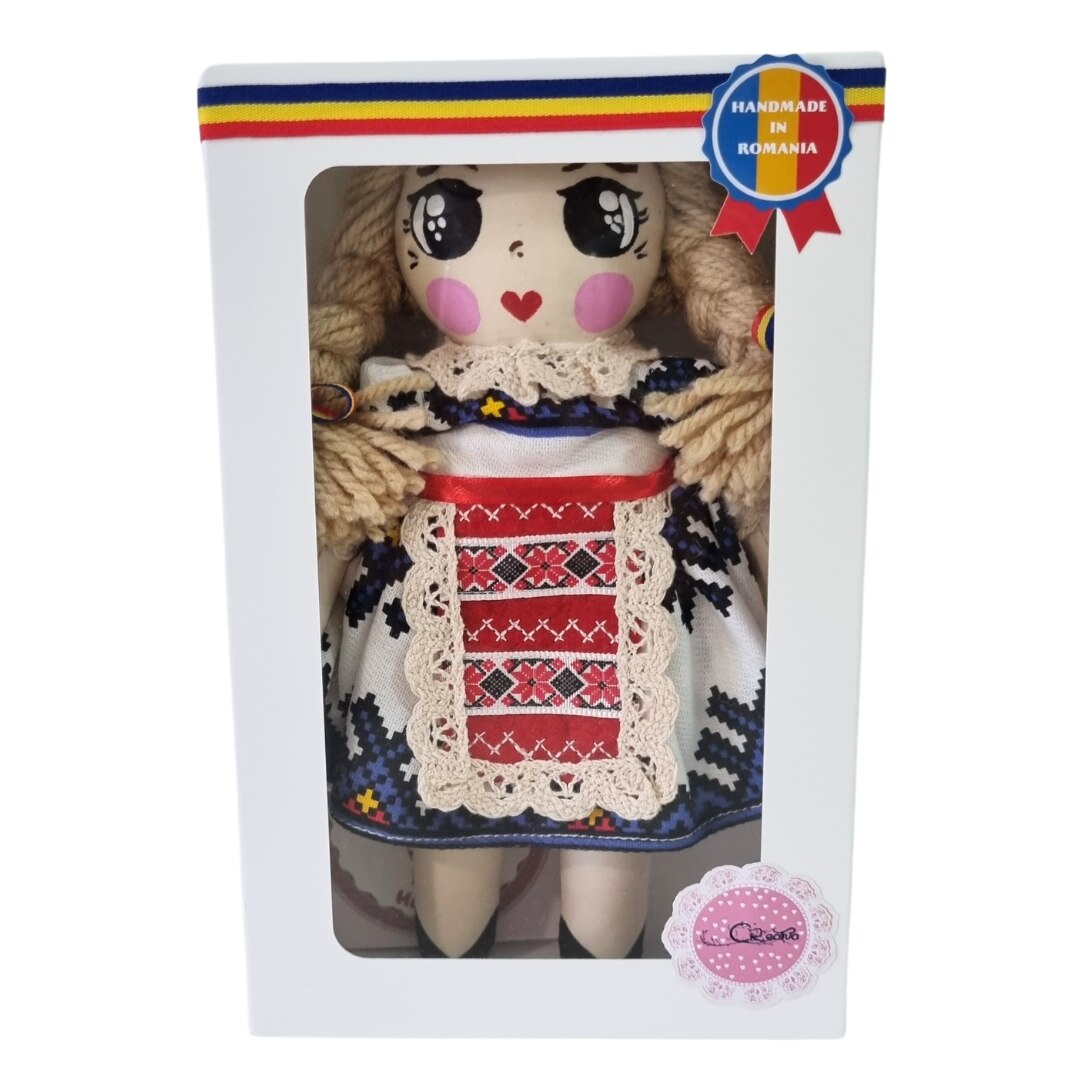 Papusa handmade traditionala romaneasca Romancuta, artizanat folcloric ...