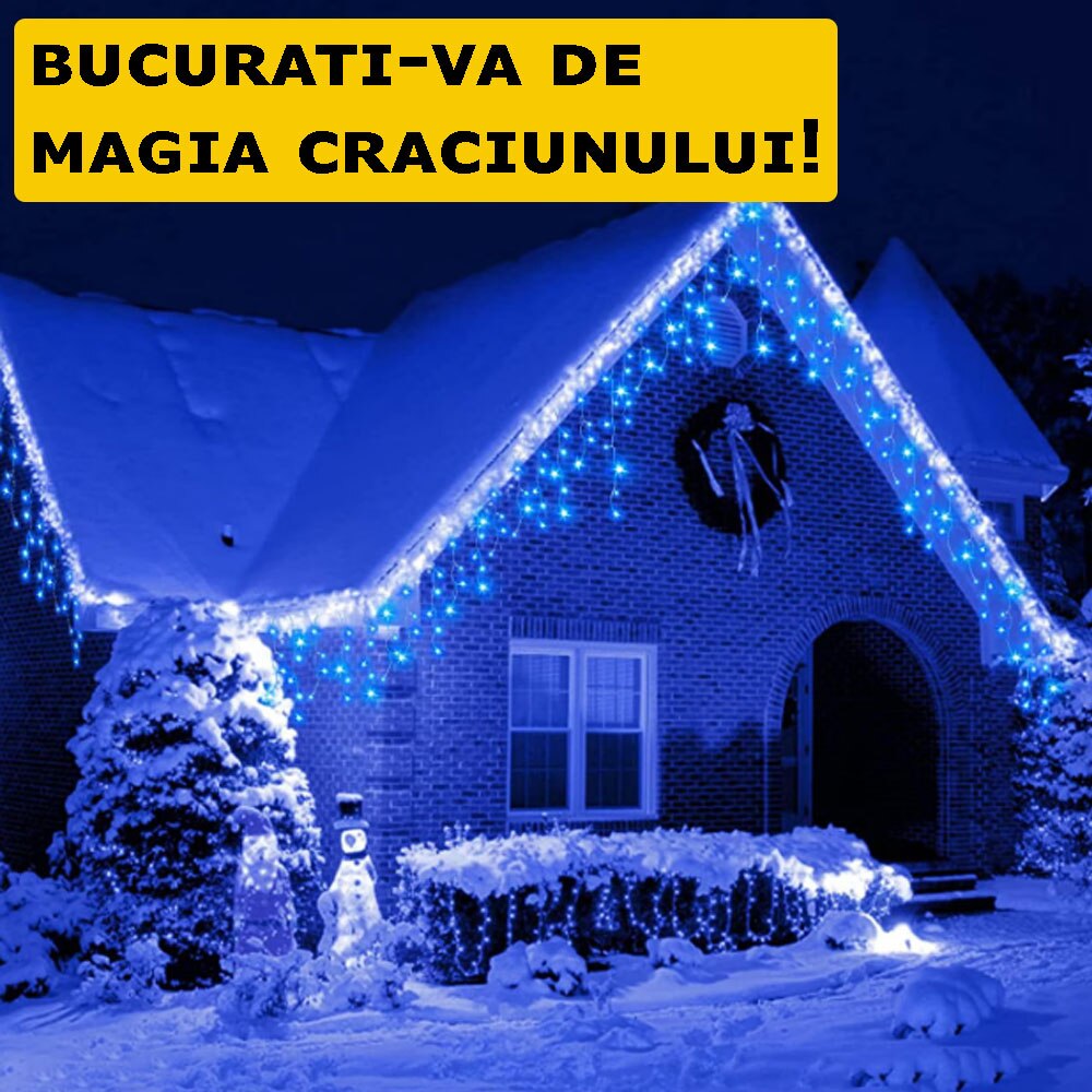Instalatie Craciun Tip Turturi SIKS, 25 Metri, 500 Led-uri, Pentru Casa ...