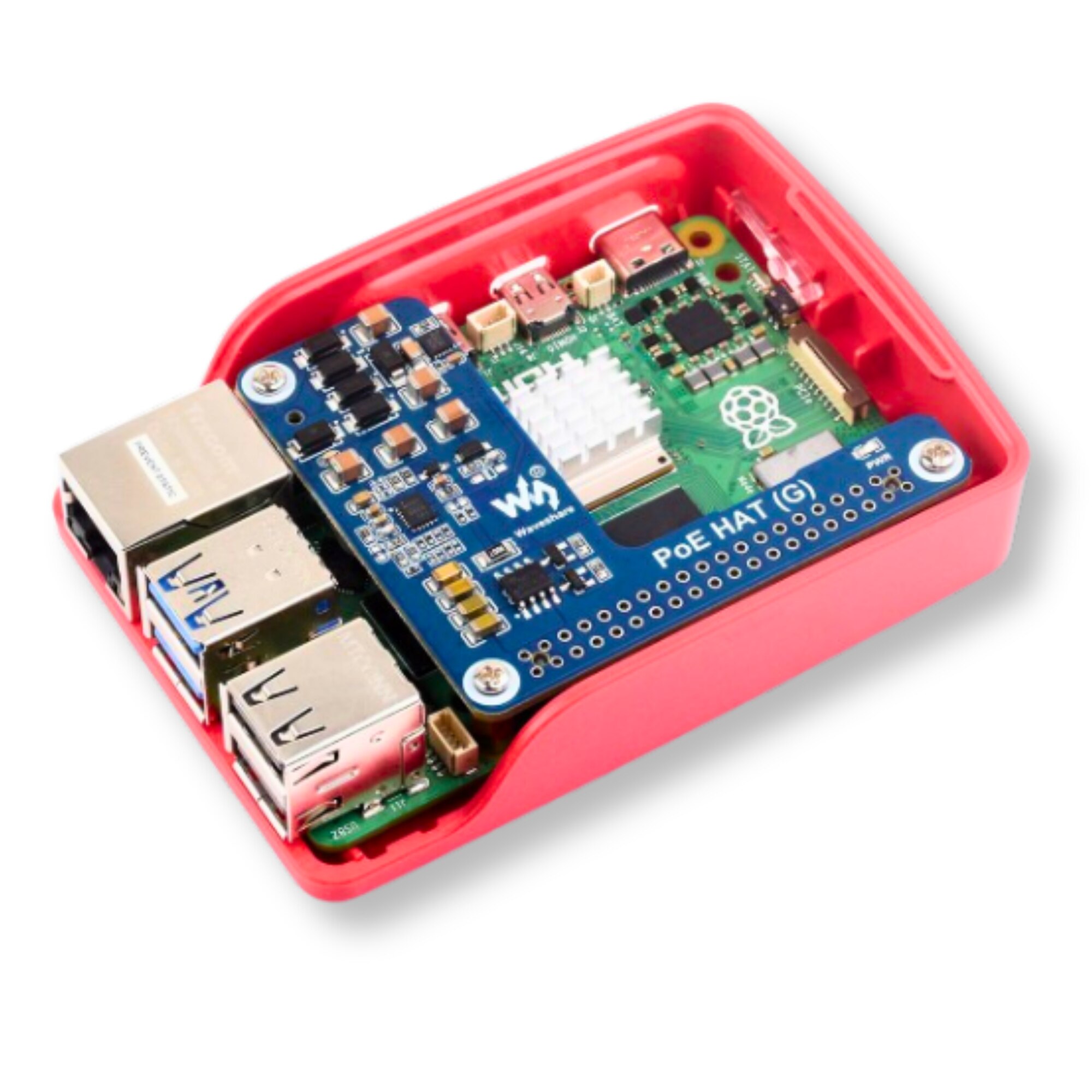 Modul, Raspberry Pi, PoE HAT (G), 40 pini + GPIO + 5V 5A, 56, 5 × 64 ...