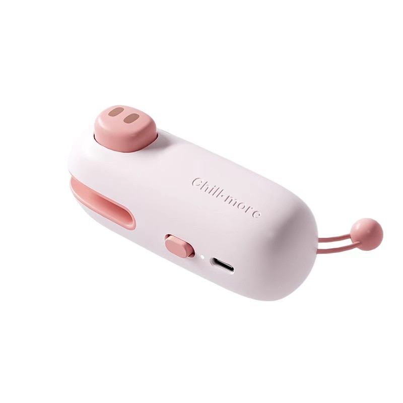 Masina de sigilat mini, design porc roz, plastic, 102x37x10mm, pentru ...