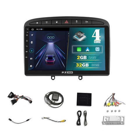 Navigációs rendszer, Peugeot 308 / 408 2008-2020 dedikált Android ...