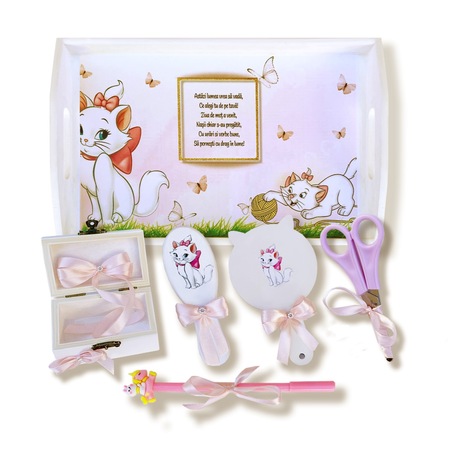 Set Traditional pentru Taierea Motului cu Tava Decorativa si Accesorii ...