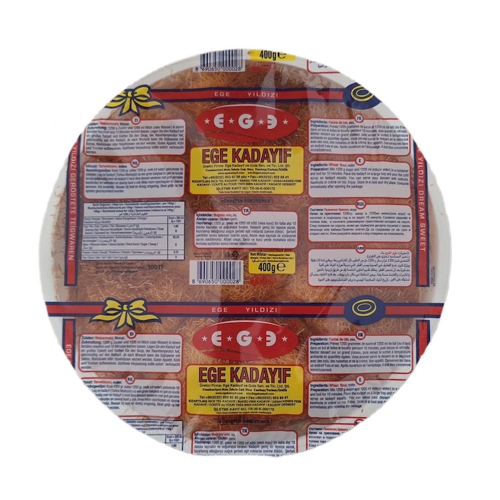 Fidea CATAIF (Kadayif) prajit uscat EGE – 400g - eMAG.ro