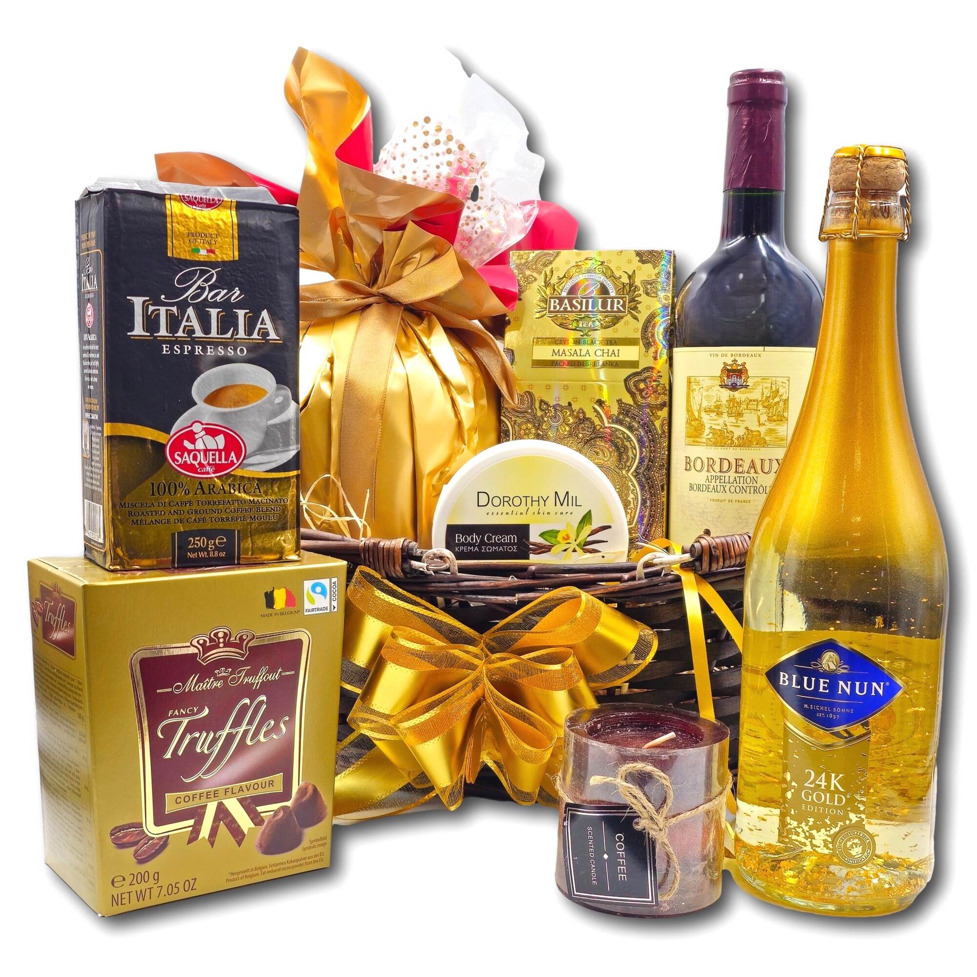 Cos cadou elegant, CADOURI PREMIUM, model Special Surprise, cu spumant ...