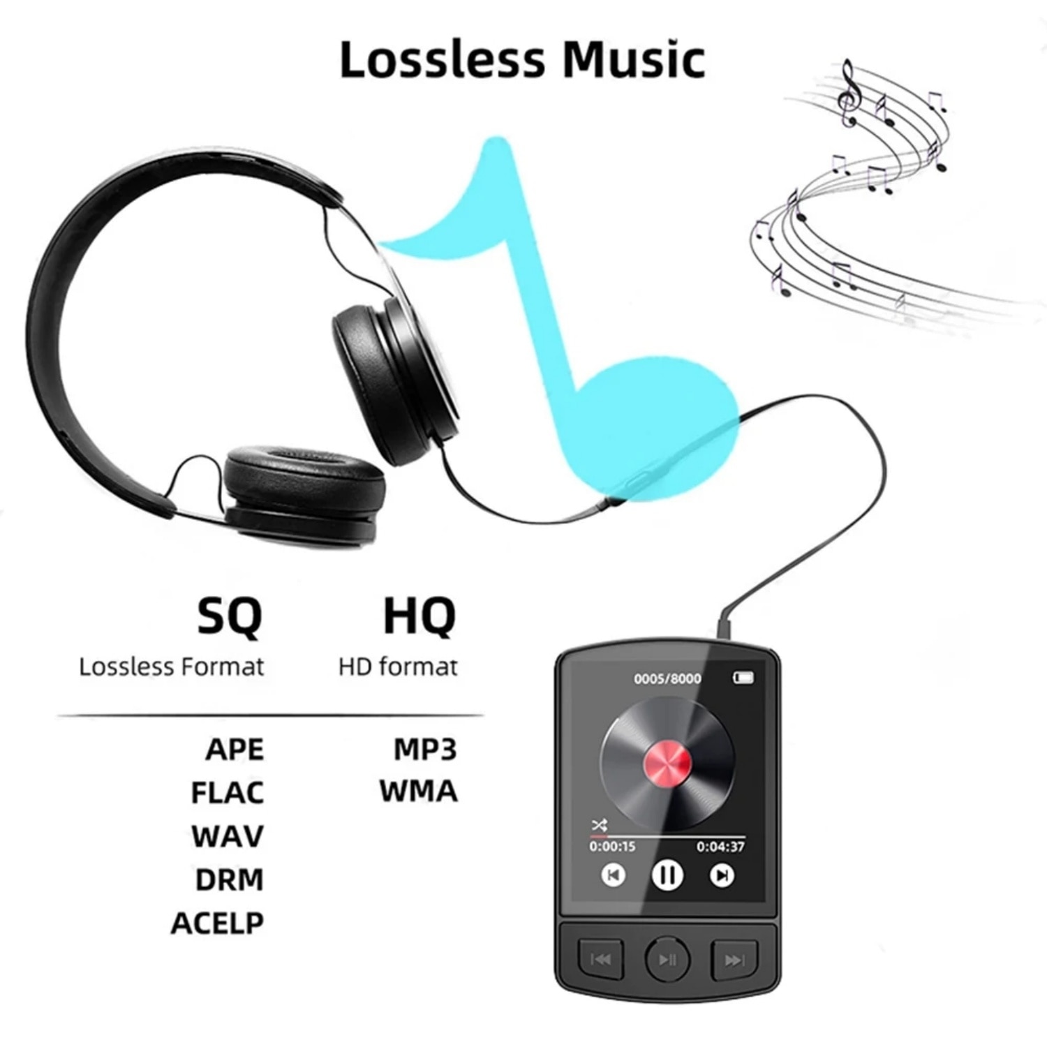 Player MP3, MOSMAOO®, Portabil, Cu Clip prindere, Ecran 1.8-inch ...