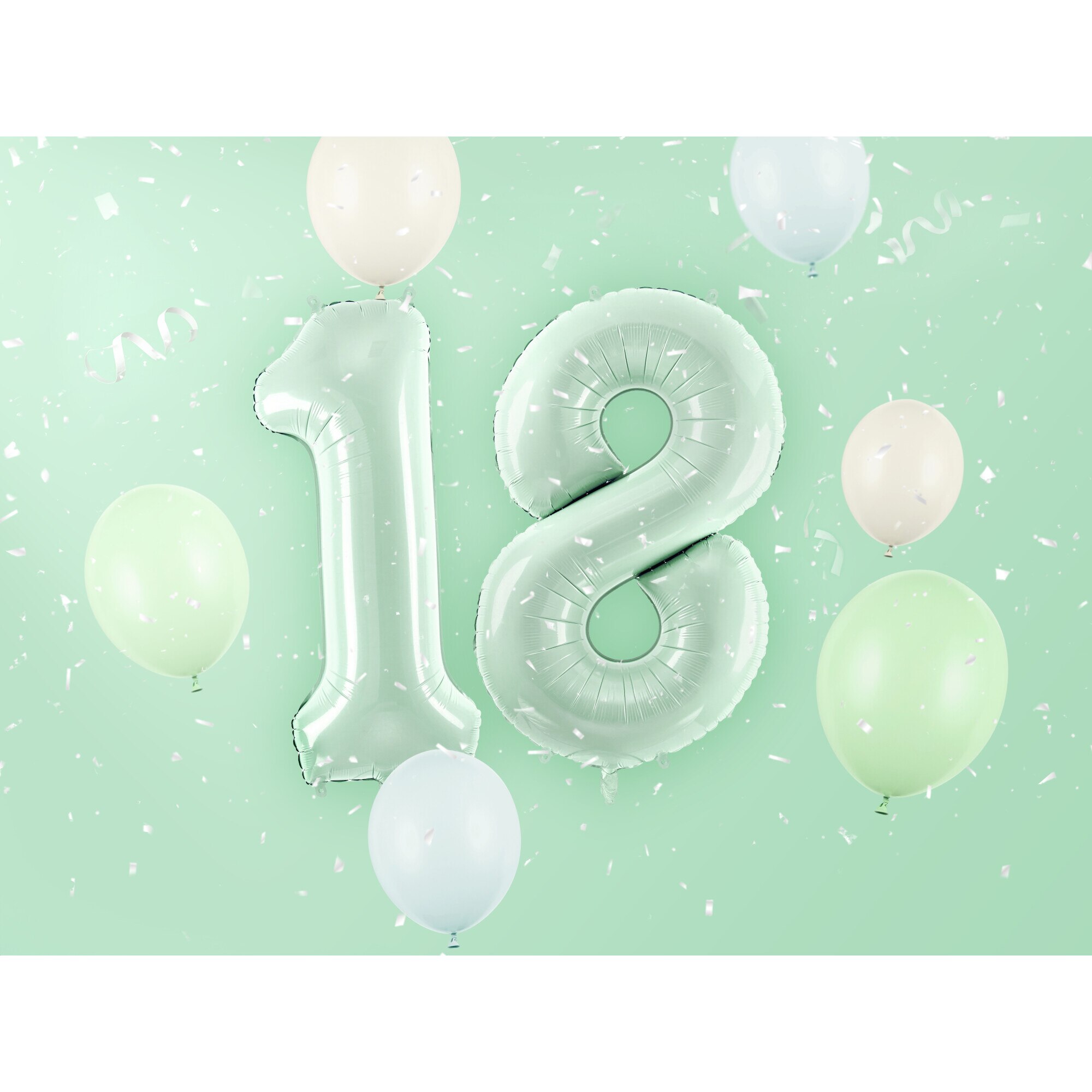 Balon folie cifra 1 verde pastel 72cm PartyDeco - eMAG.ro