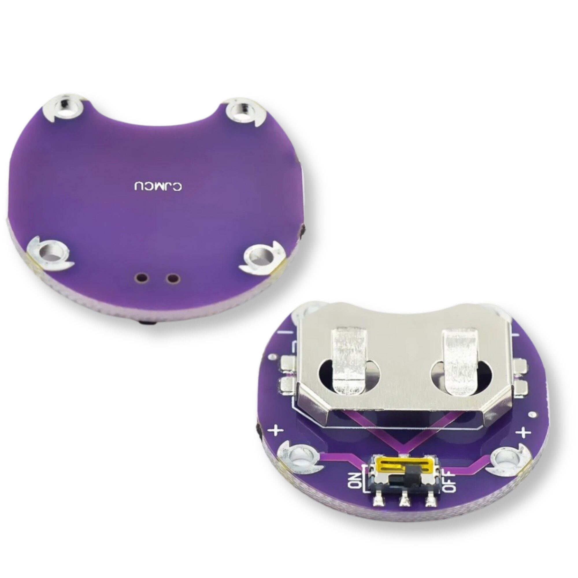 Suport PCB cu cusca pentru baterii CR2023/CR2025, comutator integrat ...