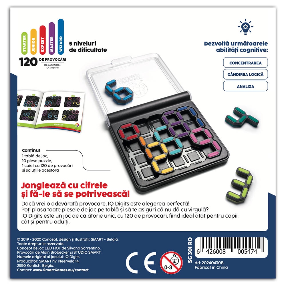Joc Smart Games - IQ Digits, lb. romana - eMAG.ro