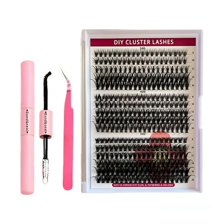 Set extensii gene false, 320 buc, 30D 40D 50D, banda ultra-subtire ...