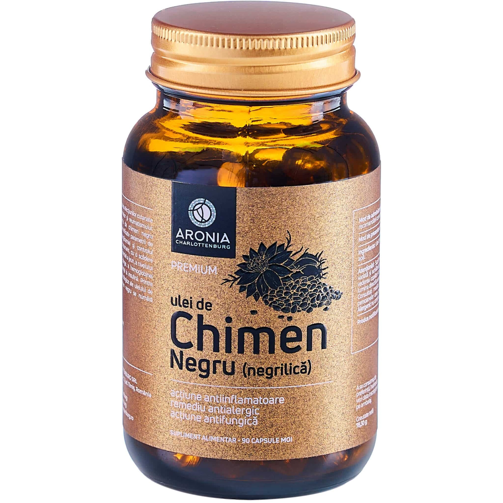 Ulei de Chimen Negru (Negrilica) Premium Vegan — 90 capsule, cu ...