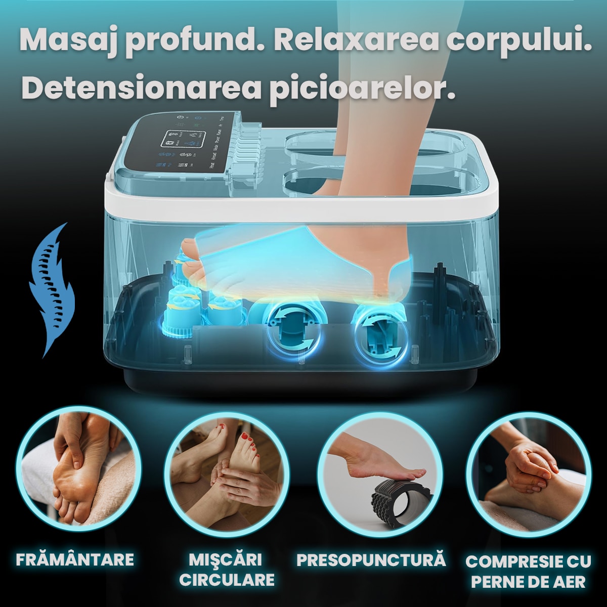 Aparat Masaj Picioare si Talpi Suporto pentru Relaxare, Functii de ...