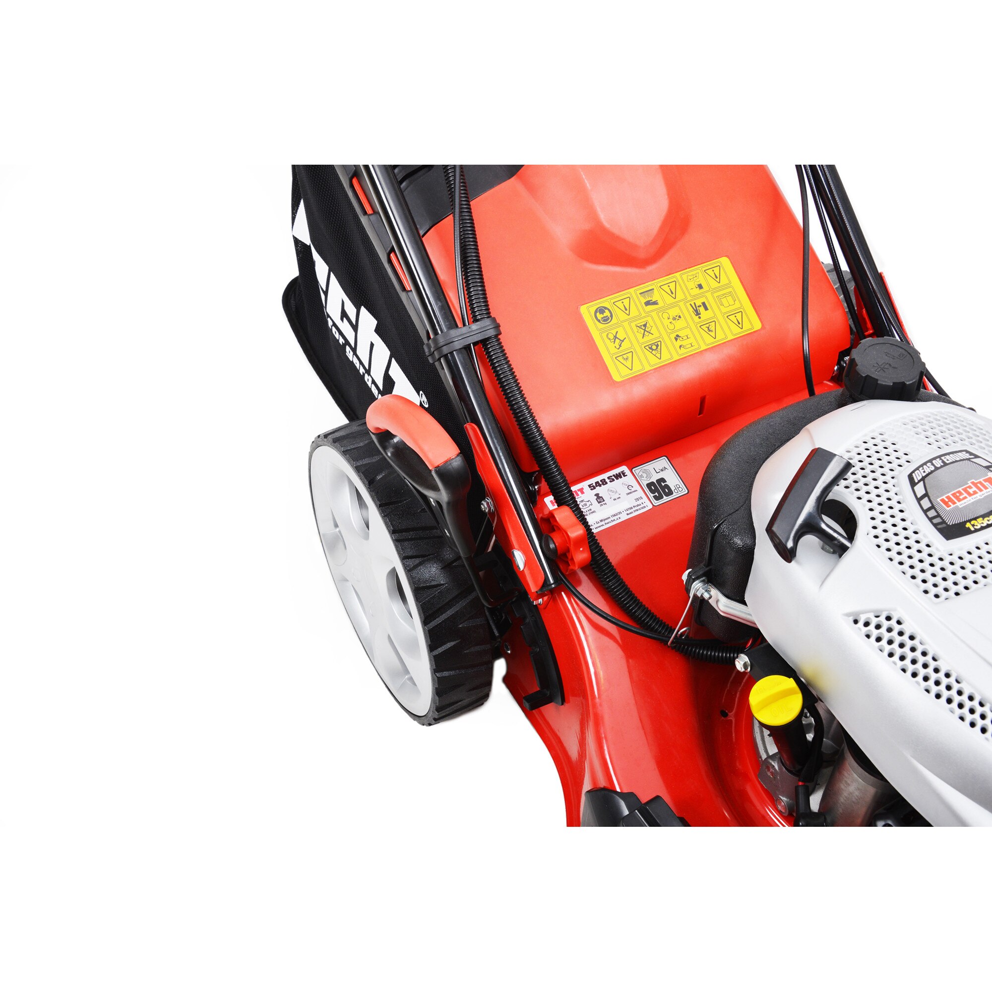 Masina de tuns gazonul / iarba HECHT 5483 SWE 5 in 1, benzina 5 CP, pornire Starter electric ...