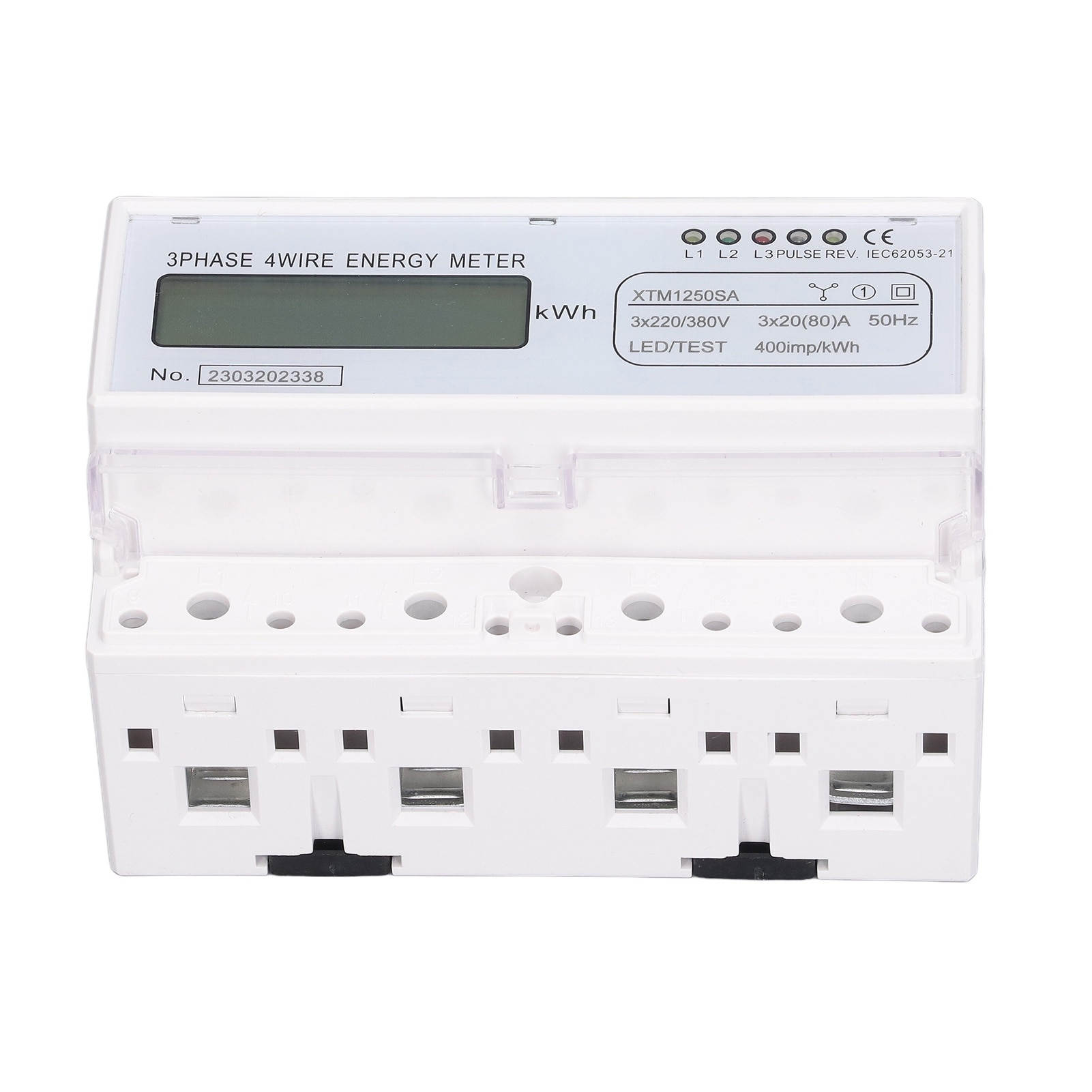 Contor electric 3 faze 4 fire Enforose, montare pe sina DIN 35mm ...