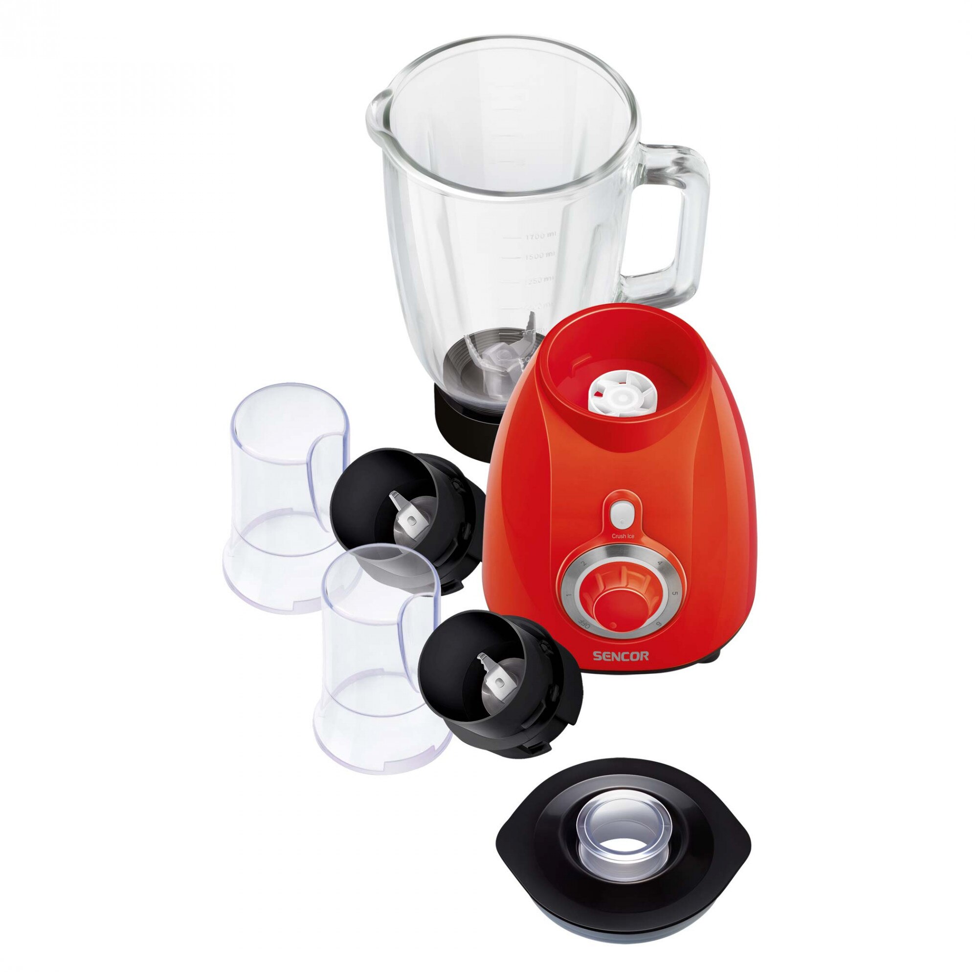 Blender Sencor SBL 5372RD, 500 W, Zdrobire gheata, 1.7 l, Vas Sticla ...
