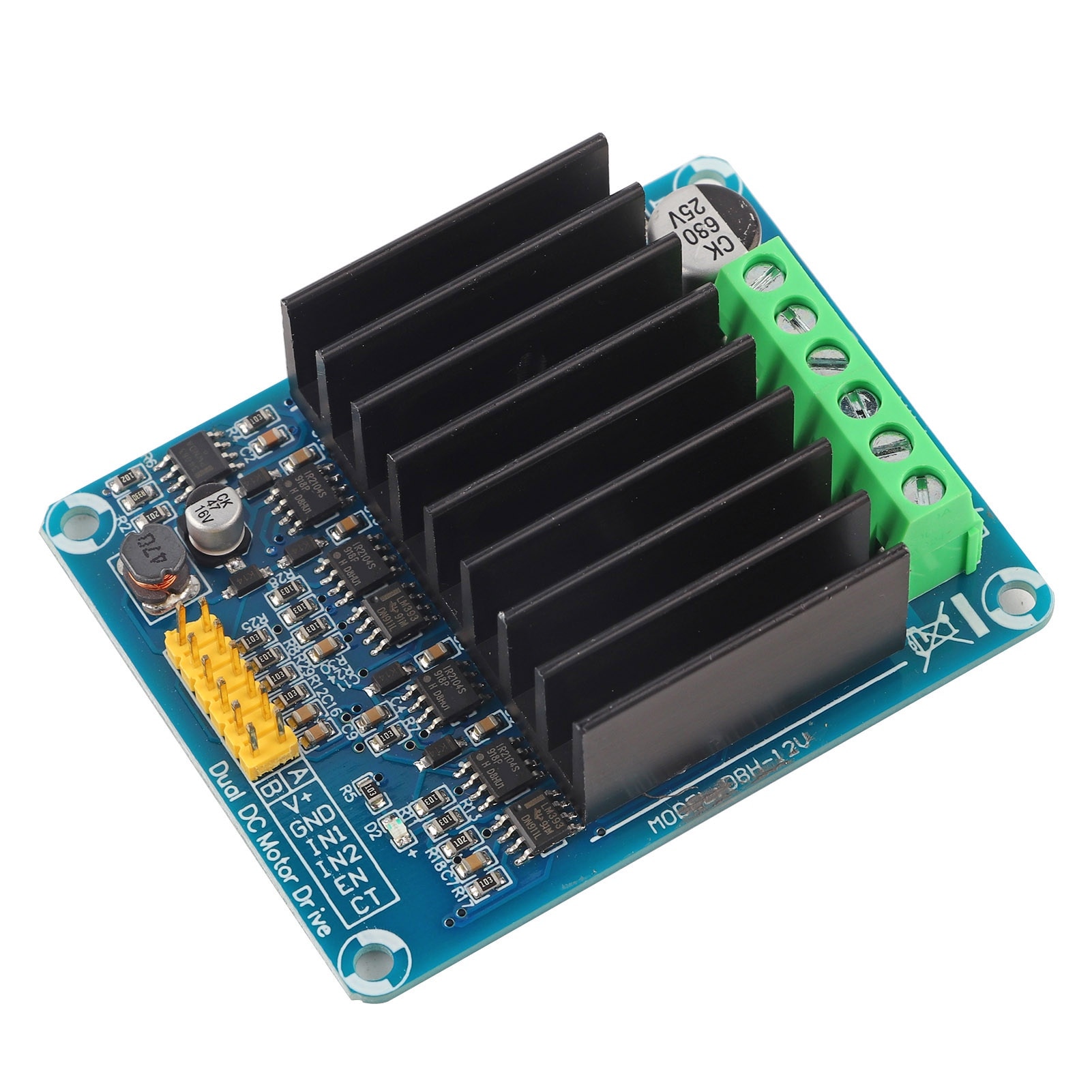 Modul driver motor DC 5-12V, Enforose, 0A-30A, 2 canale, cu radiator, 7 ...