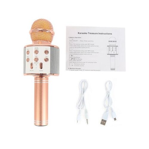 Караоке микрофон, Безжичен, Bluetooth, С високоговорител - eMAG.bg