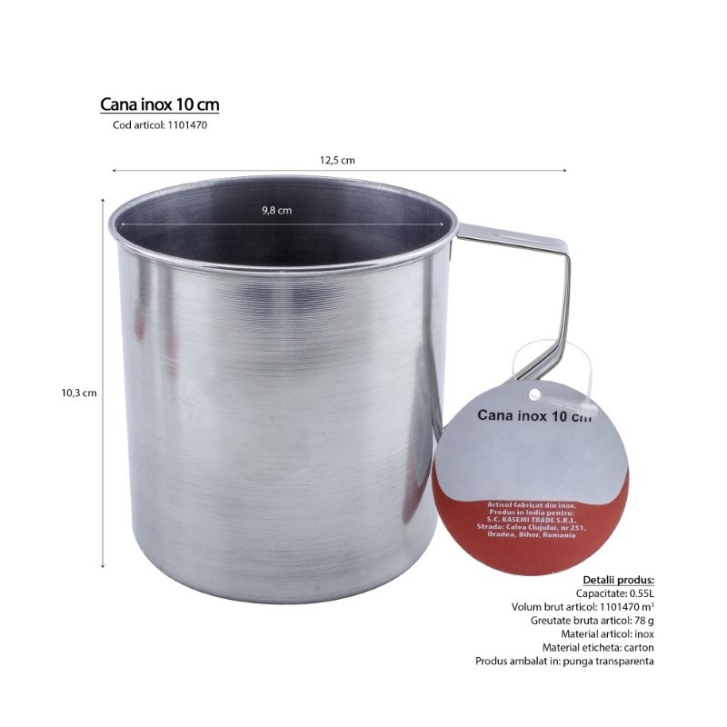 Cana inox 10 cm - eMAG.ro