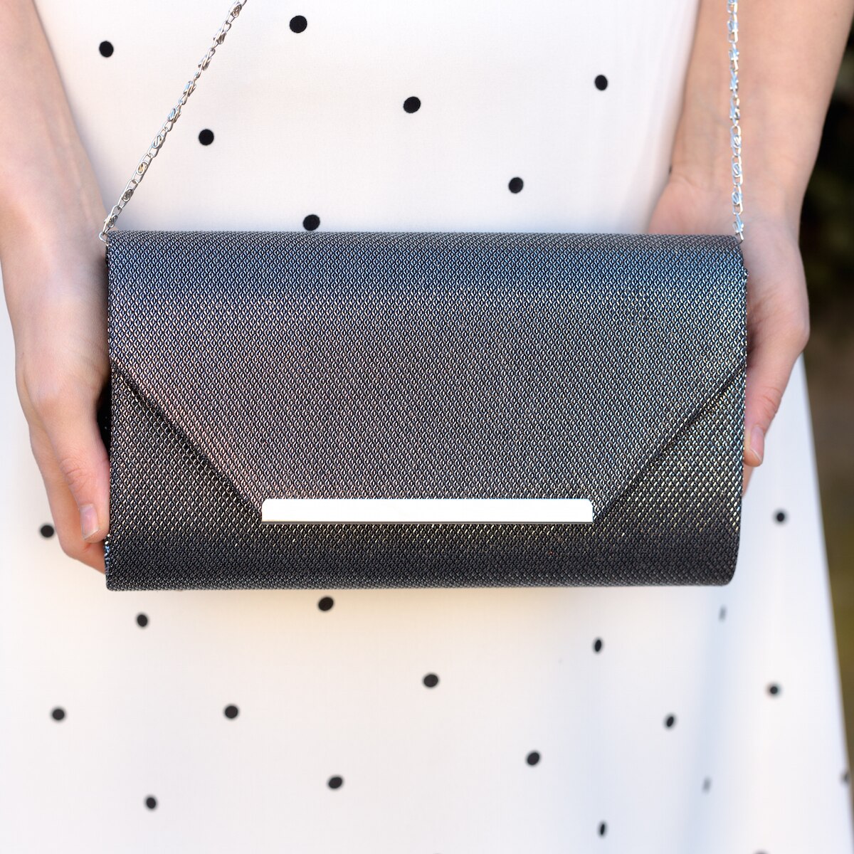 Plic de ocazie negru stralucitor - eMAG.ro