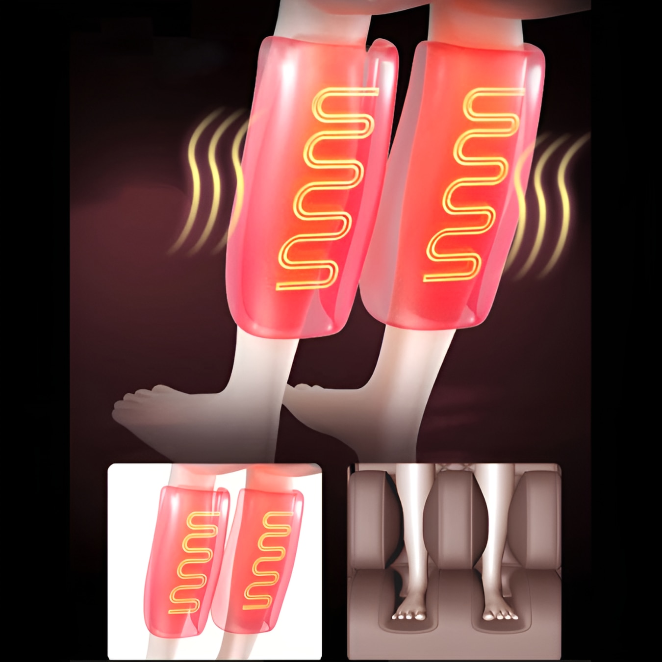 Scaun de masaj, ZENET, Piele ecologica - eMAG.ro