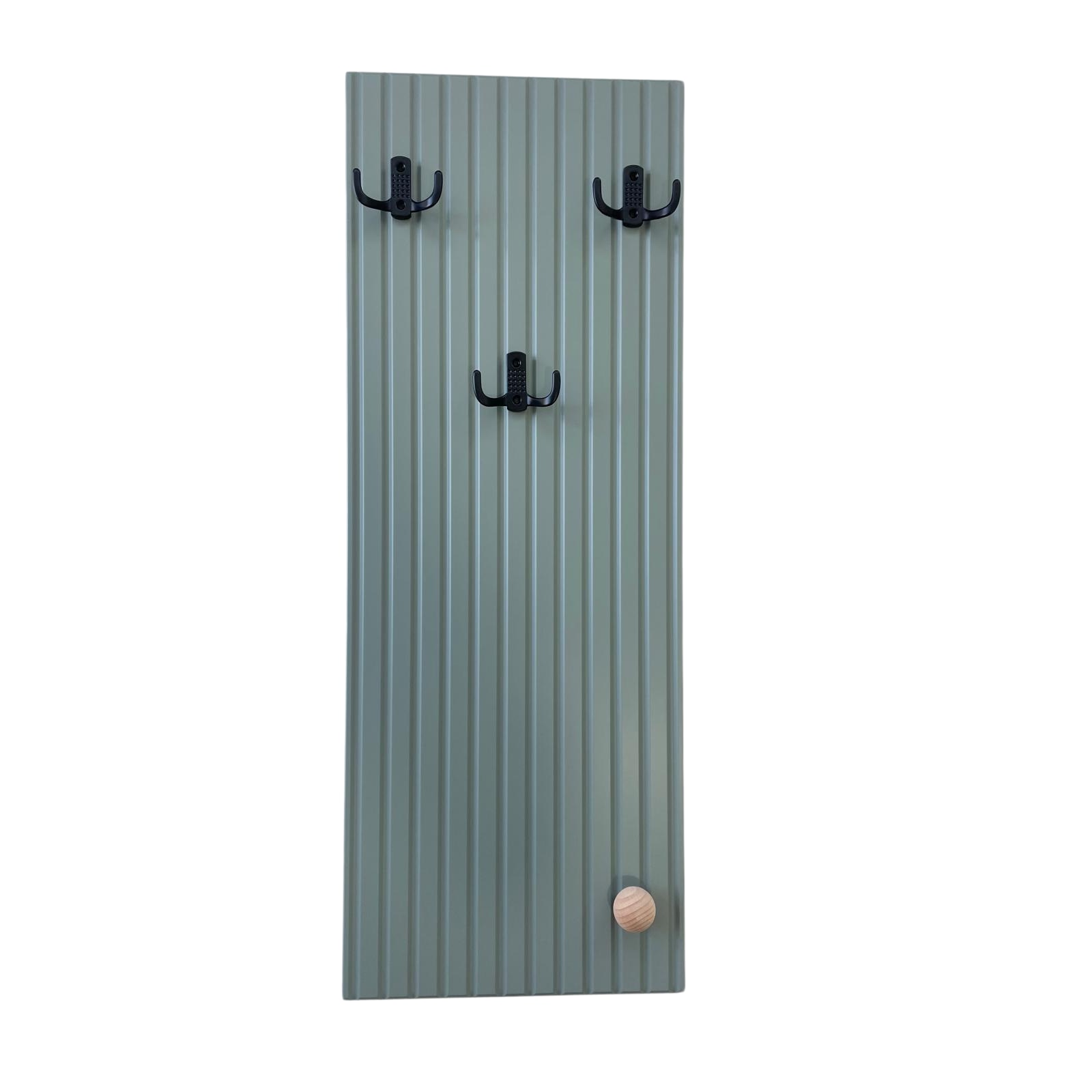 Cuier de perete Mobleto®, cu riflaje verde stuf ultramat, 4 agatatori ...