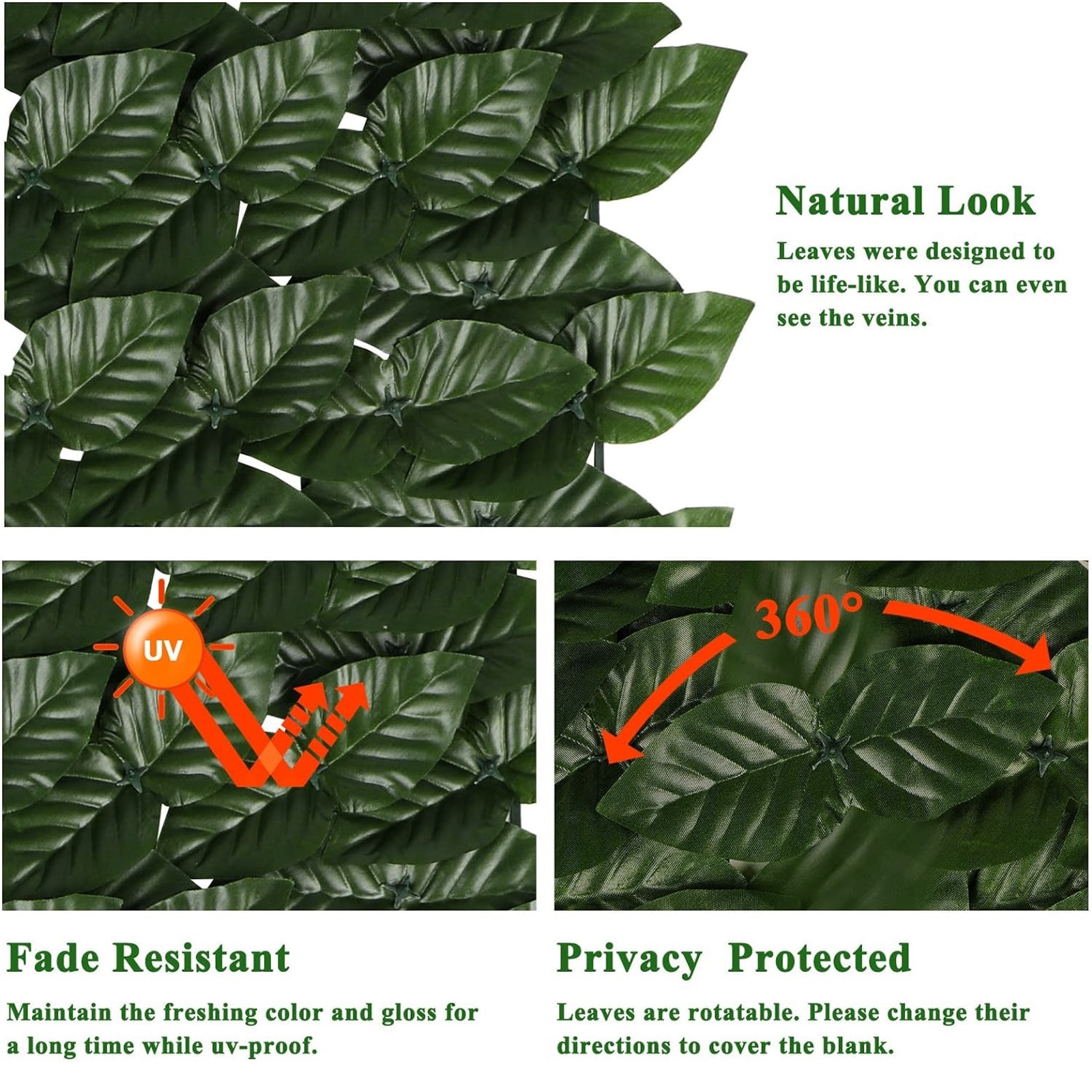 Paravan Imitatie Gard Viu 1m X 3m, Axroad Mall, Cu frunze artificiale ...