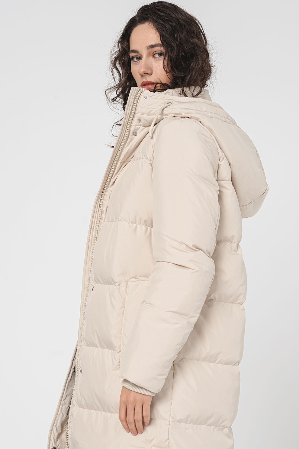 Vero Moda, Geaca lunga cu umplutura de puf Erica - eMAG.ro