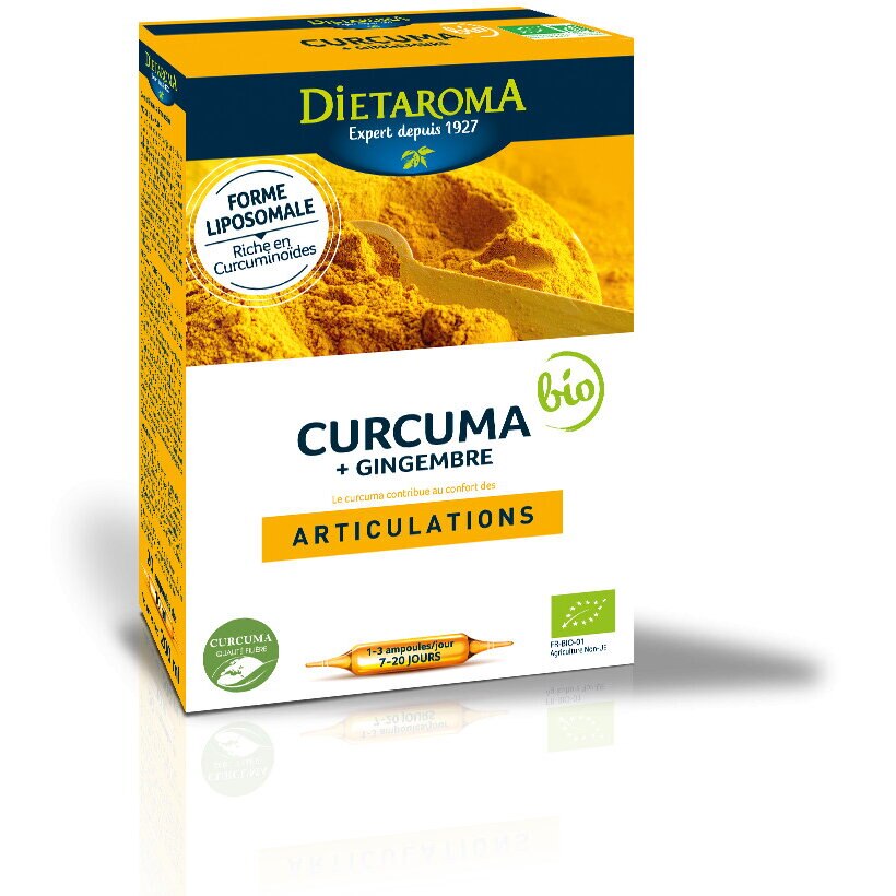 Turmeric Bio si ghimbir (Curcuma) 20 fiole*10 ml - eMAG.ro