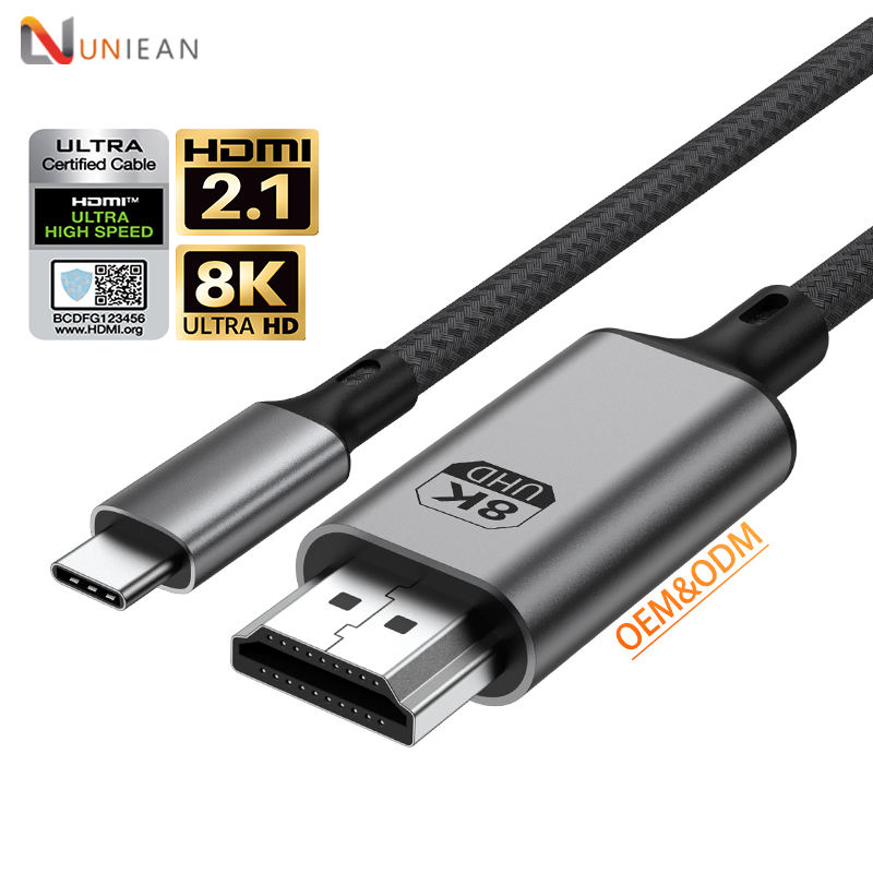 Cablu USBC HDMI 2.1,8K 60Hz, 4K 144Hz, 120Hz, 1080P 240Hz UHD, HDR ...
