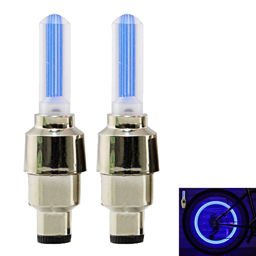 Set 2 Lumini LED pentru Roti Bicicleta, Albastru, 6.3x1.8x1.8cm - eMAG.ro