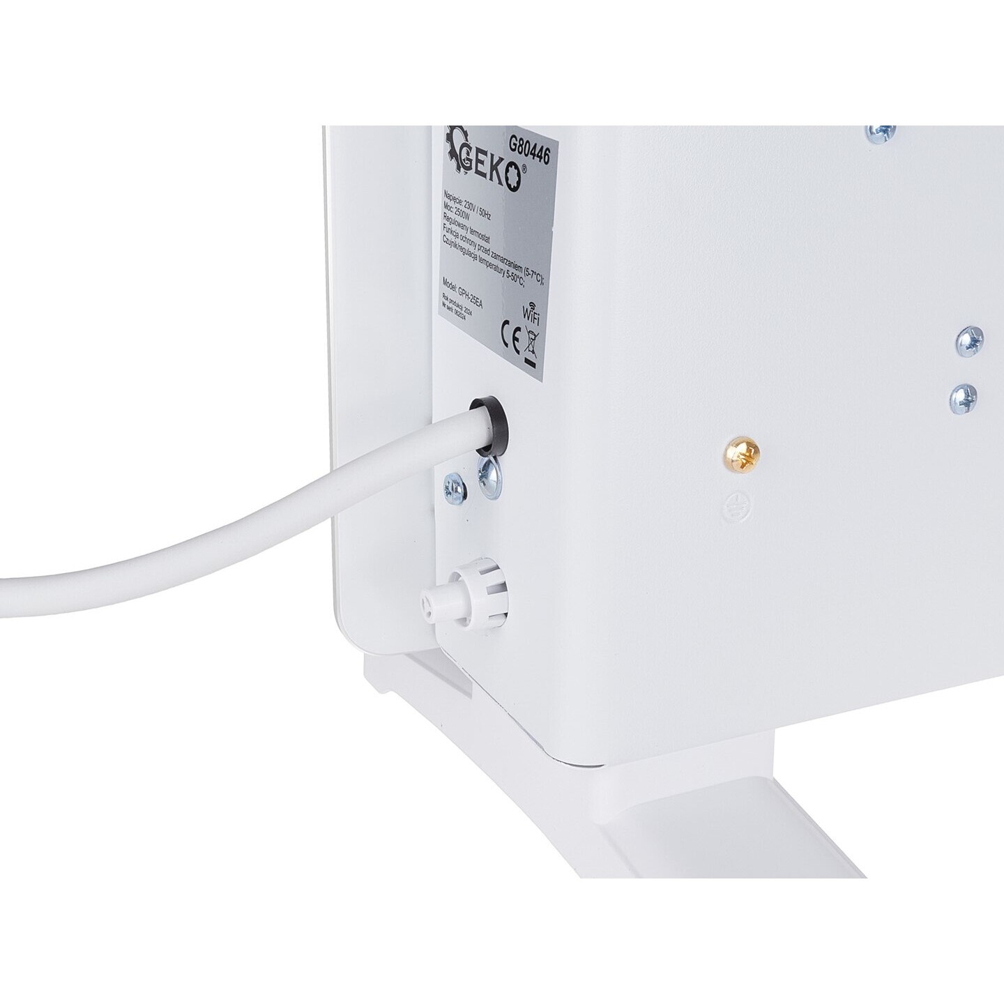 Convector electric Geko, 2500W, Wi-Fi, telecomandă, alb, 25m² - eMAG.ro