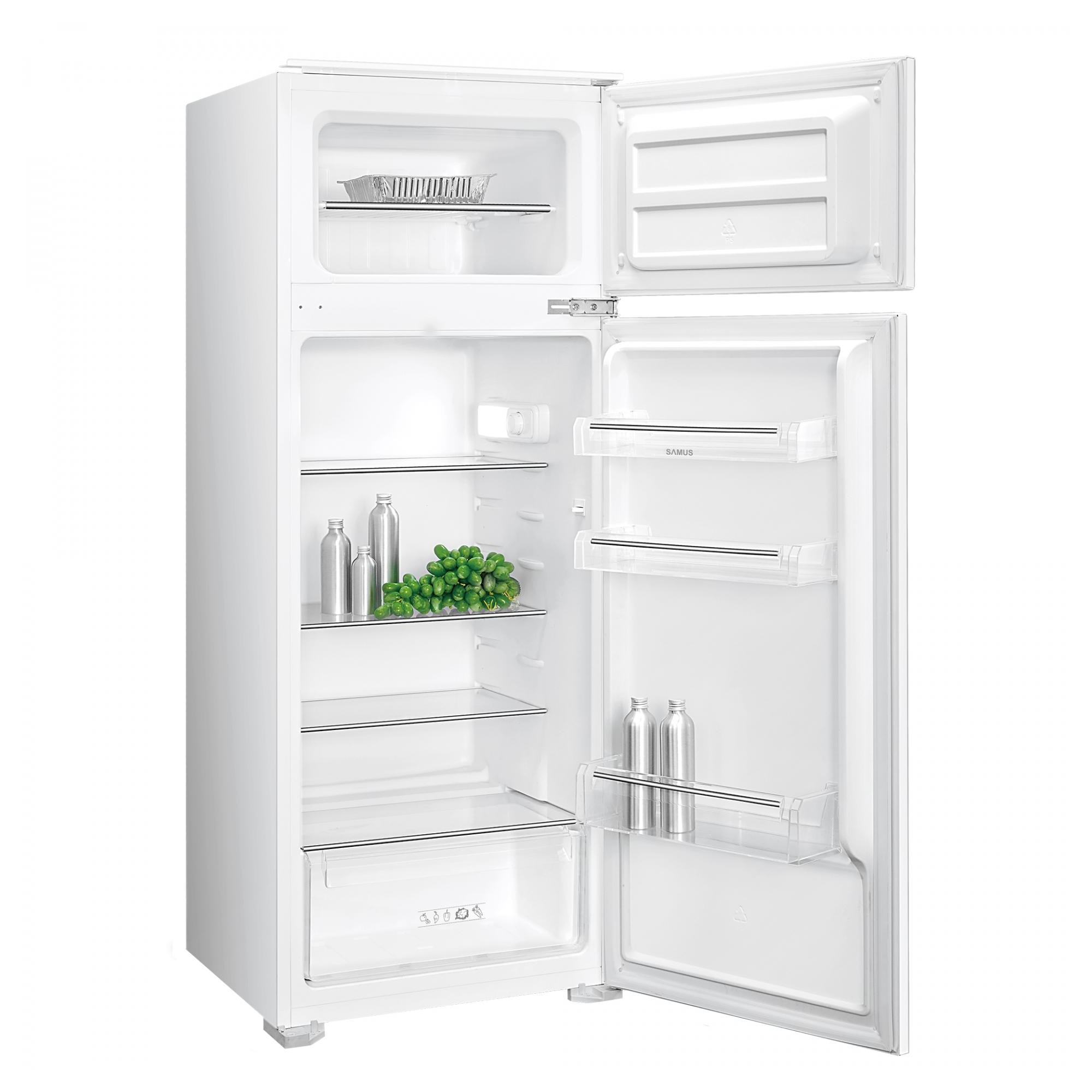 Frigider cu doua usi incorporabil Samus SDBI294E, 205 L, Clasa ...