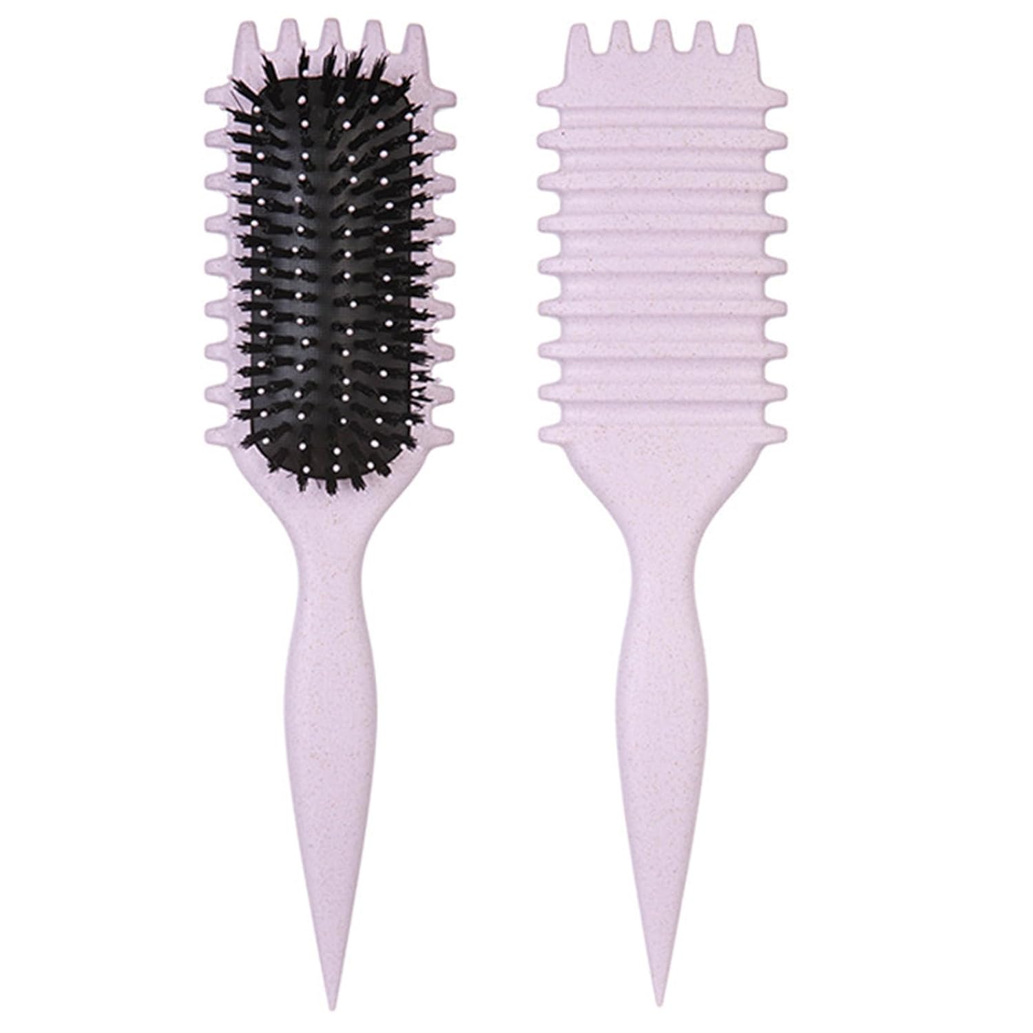 Curling brush DOUUCO, curl defining comb, natural bristles, for combing ...