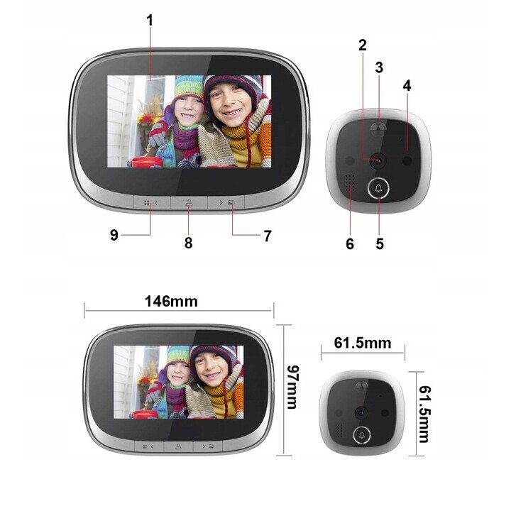 Vizor electronic 550A, Spreest, camera si senzor de miscare, LCD 4,3 ...