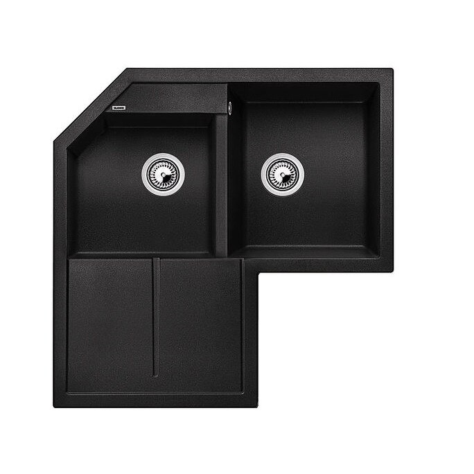 Chiuveta pentru bucatarie METRA 9 E Silgranit Antracit 830x830mm ...