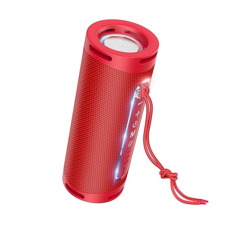 Boxa portabila hoco HC9, Bluetooth 5.1, Pulse LED, IPX7, Rosu - eMAG.ro