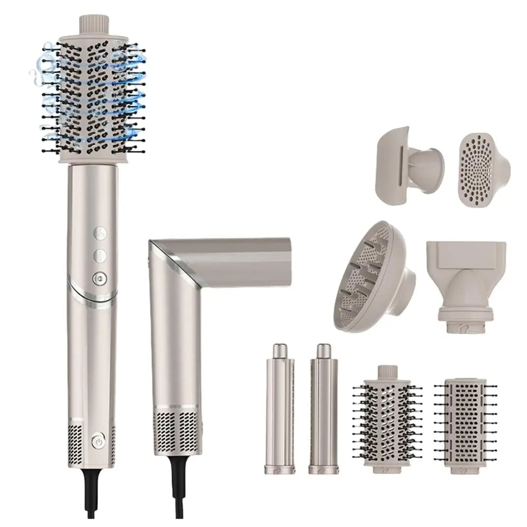 Perie de par electrica 8 in 1 MOSMAOO®, 1500W, 3 Setari temperatura ...