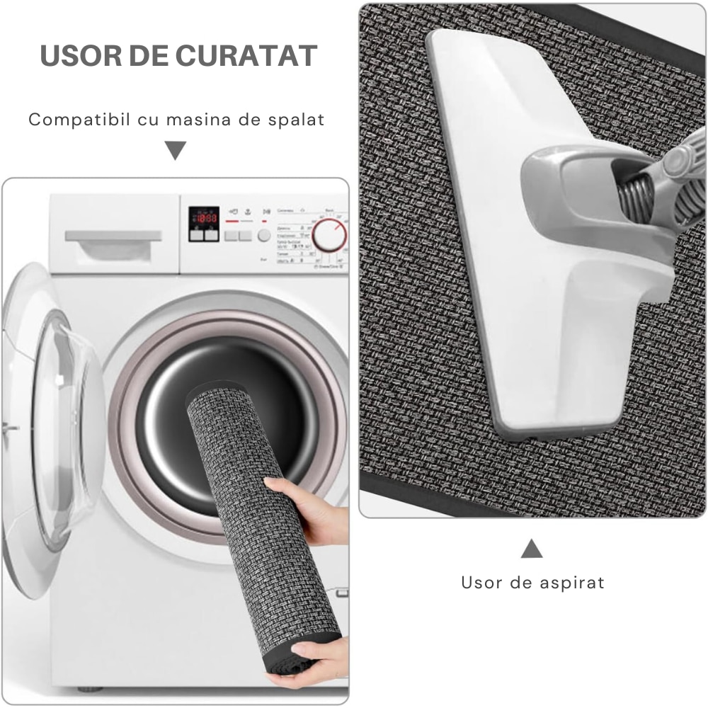 Set 2 Covoare pentru bucatarie, Antiderapant, Impermeabil, Tip Traverse ...