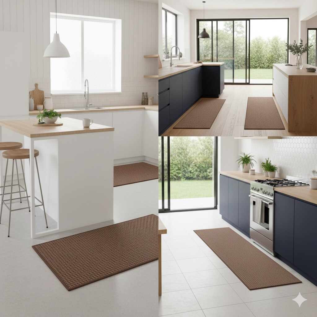 Set 2 Covoare pentru bucatarie, Antiderapant, Tip Traverse, Impermeabil ...