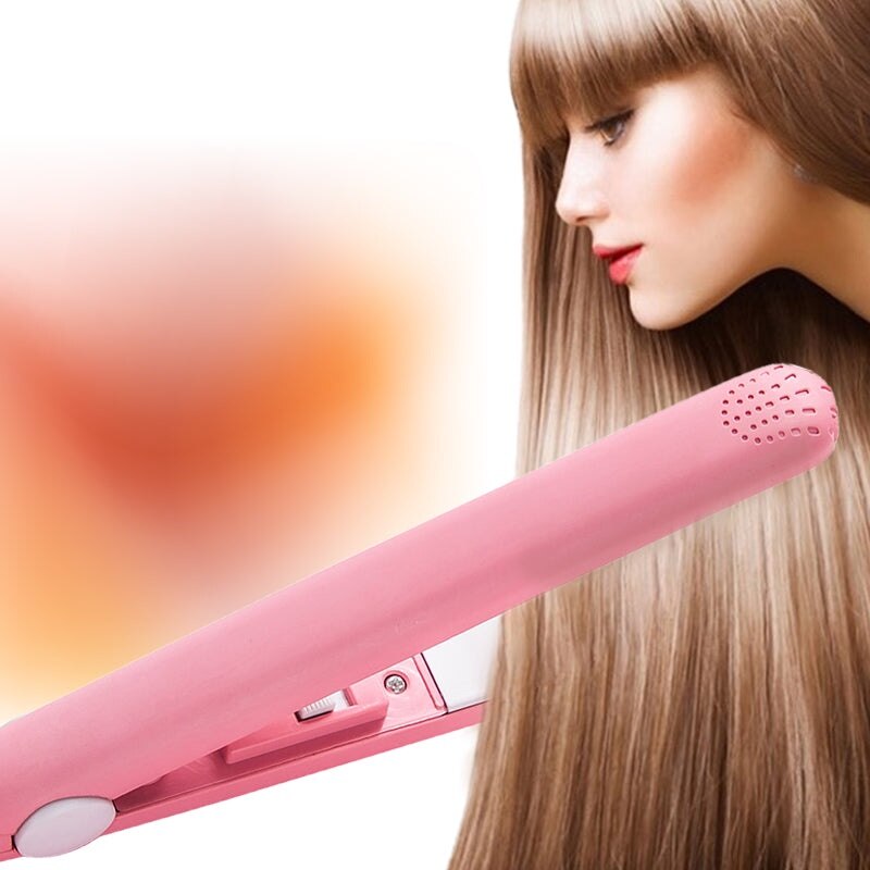 Mini ondulator ceramic 2-in-1 pentru indreptat parul, Pousbo®, PVC ...