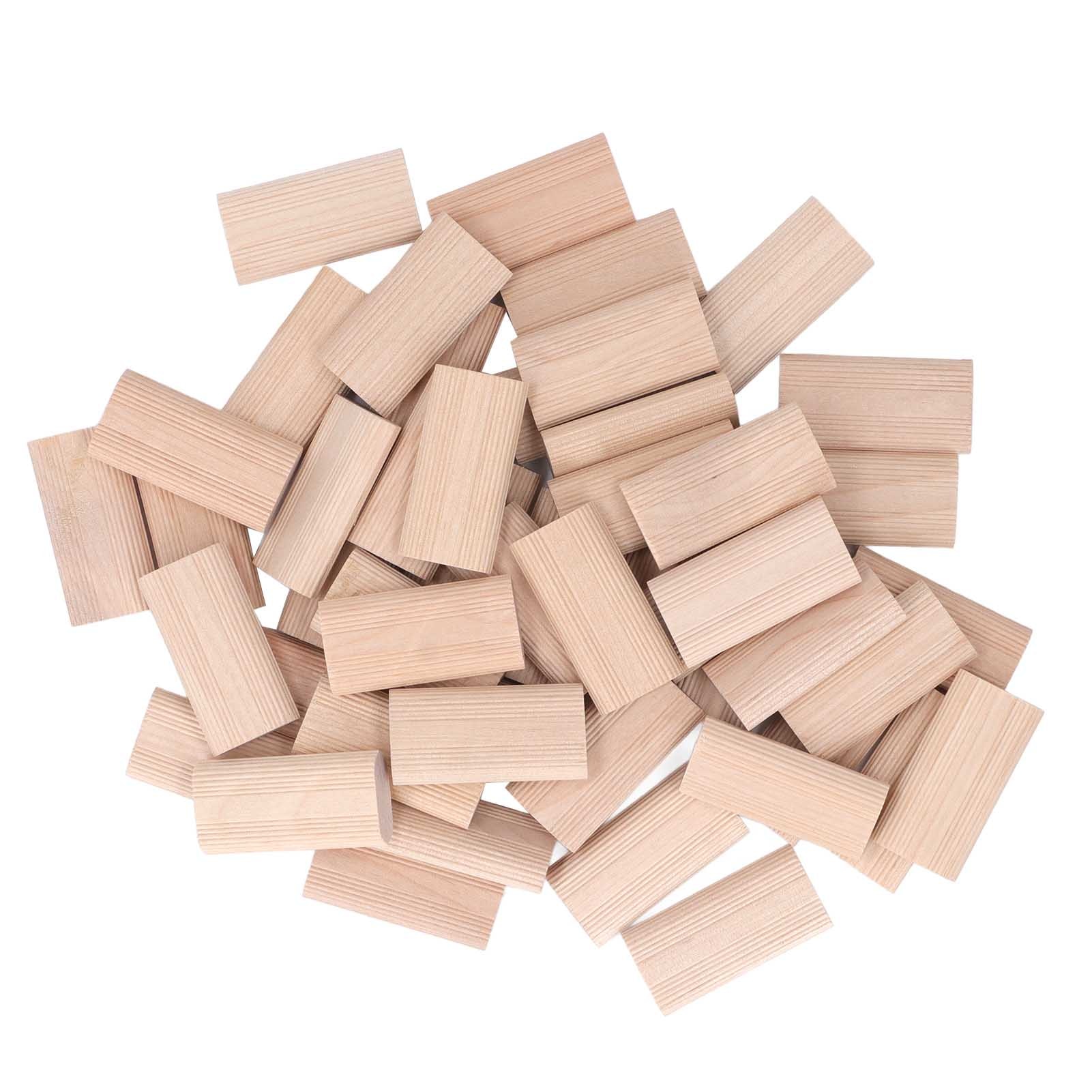Blocuri de dibluri din lemn de fag, set de 50 bucati, design plat ...