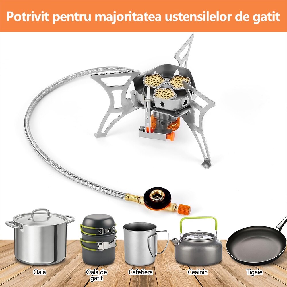 Aragaz camping, Begleri®, Cu adaptor rezervor de combustibil, Aprindere ...