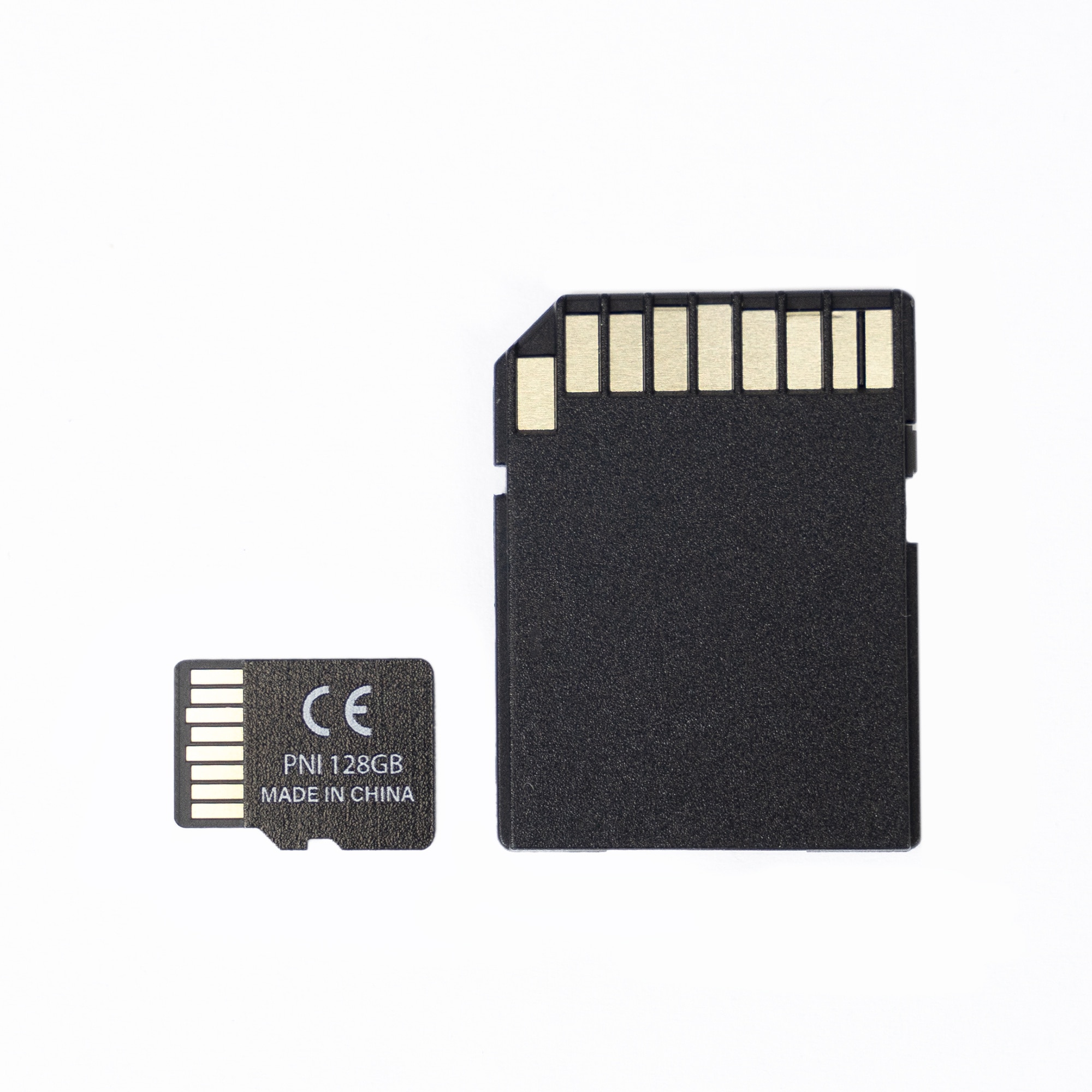 Card de memorie MicroSD PNI 128GB cu adaptor SD, Clasa 10, 80 Mb/s, V30 ...