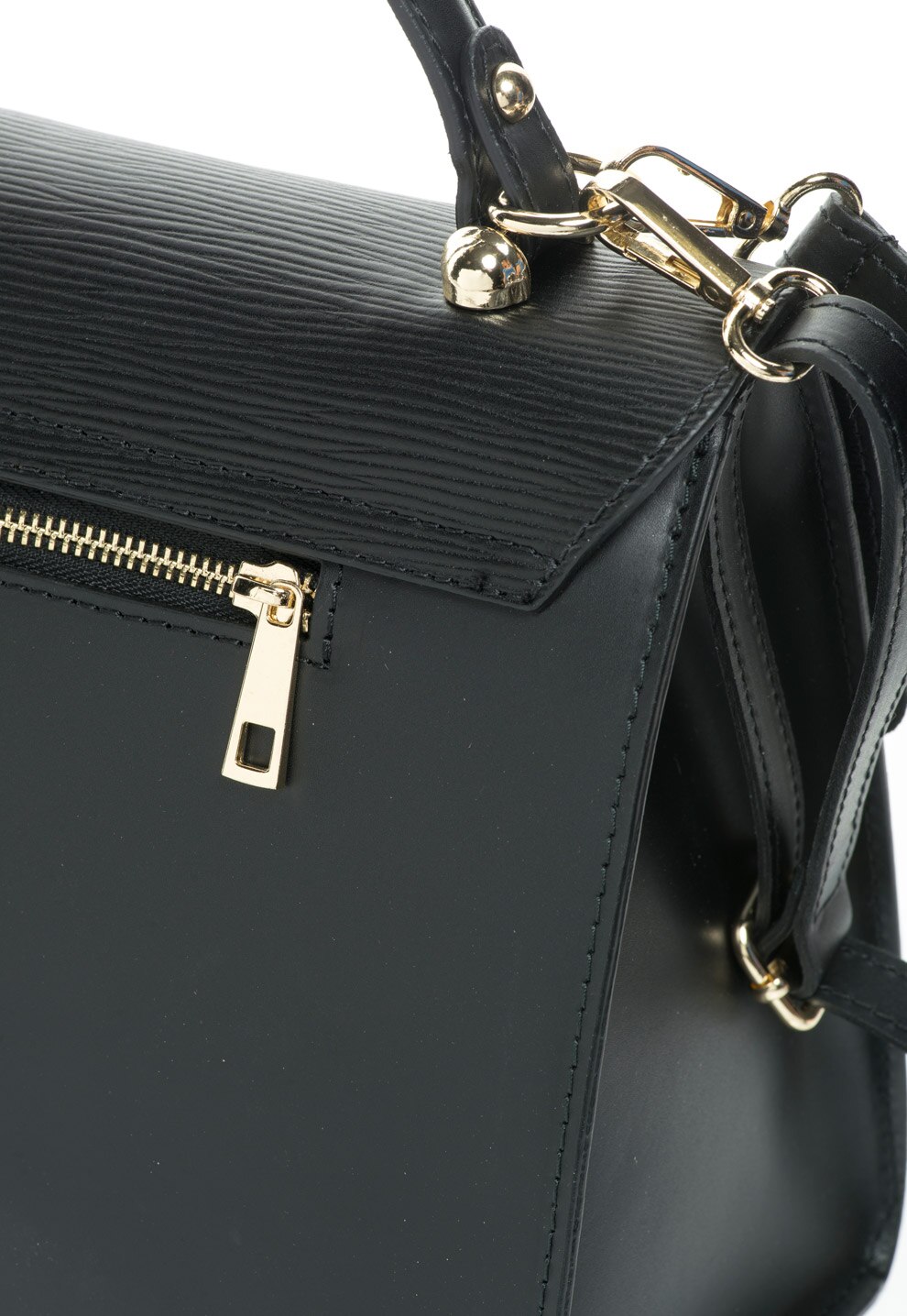 Zee Lane, Кожена чанта с релефни детайли, Черен - eMAG.bg