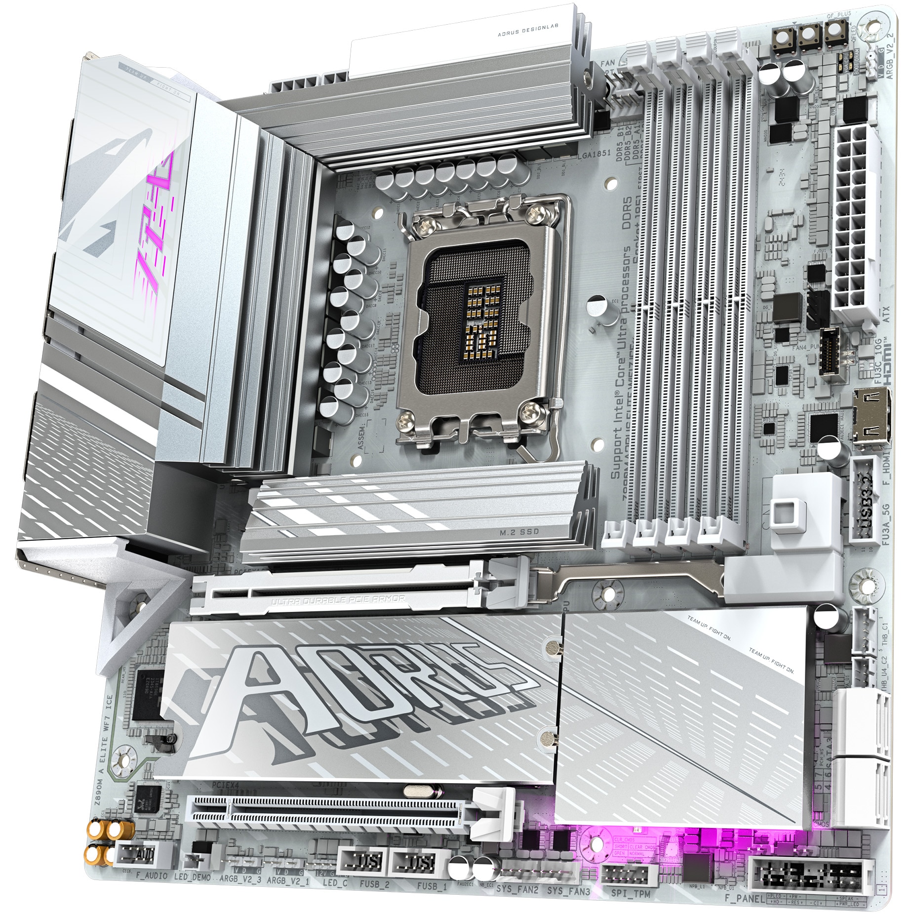 Placa de baza GIGABYTE Z890M A ELITE WF7 ICE, LGA1851, DDR5, BT, Wi-Fi ...