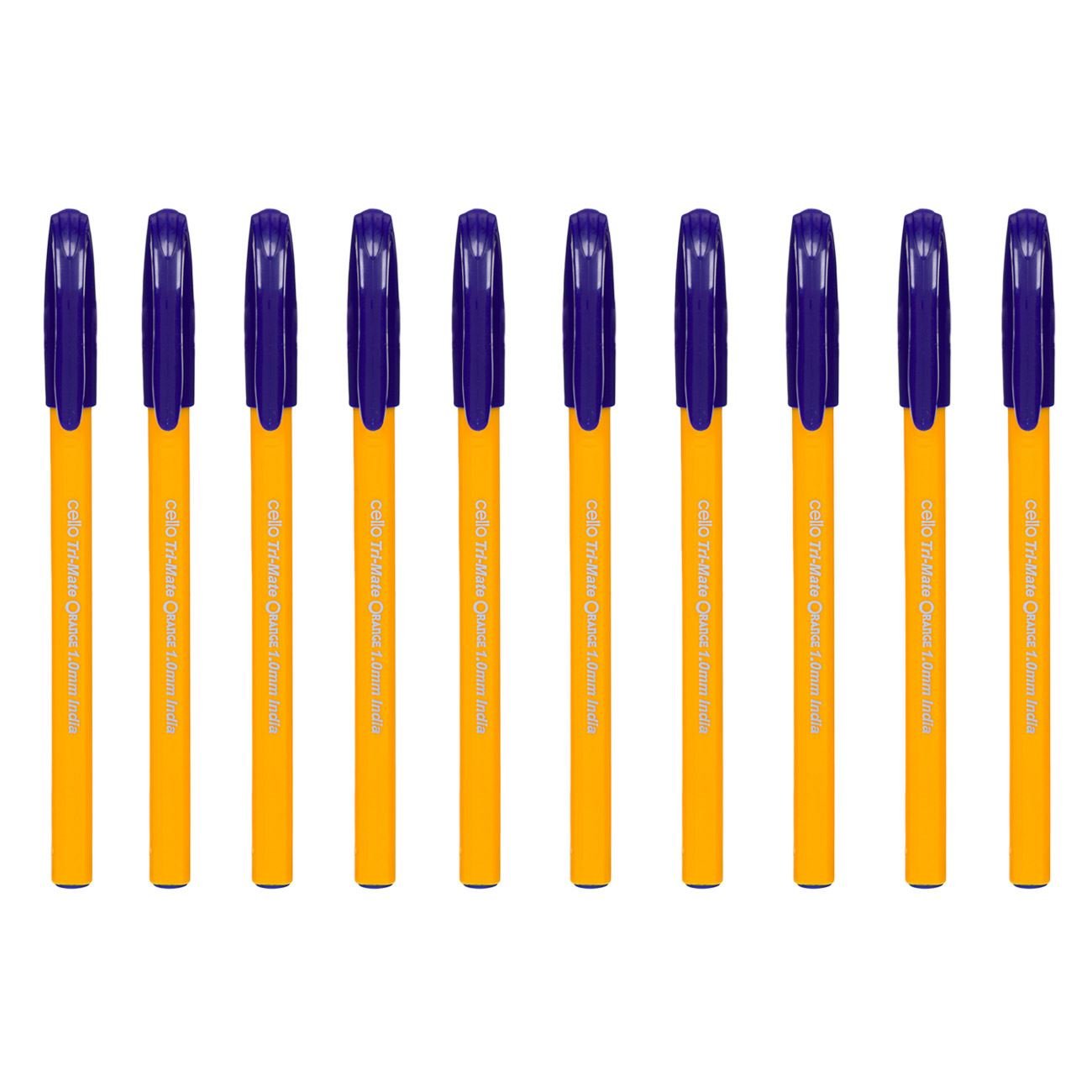Set Pixuri Ballpoint Cello Tri-Mate Orange, 1.0mm, Albastru, Corp ...