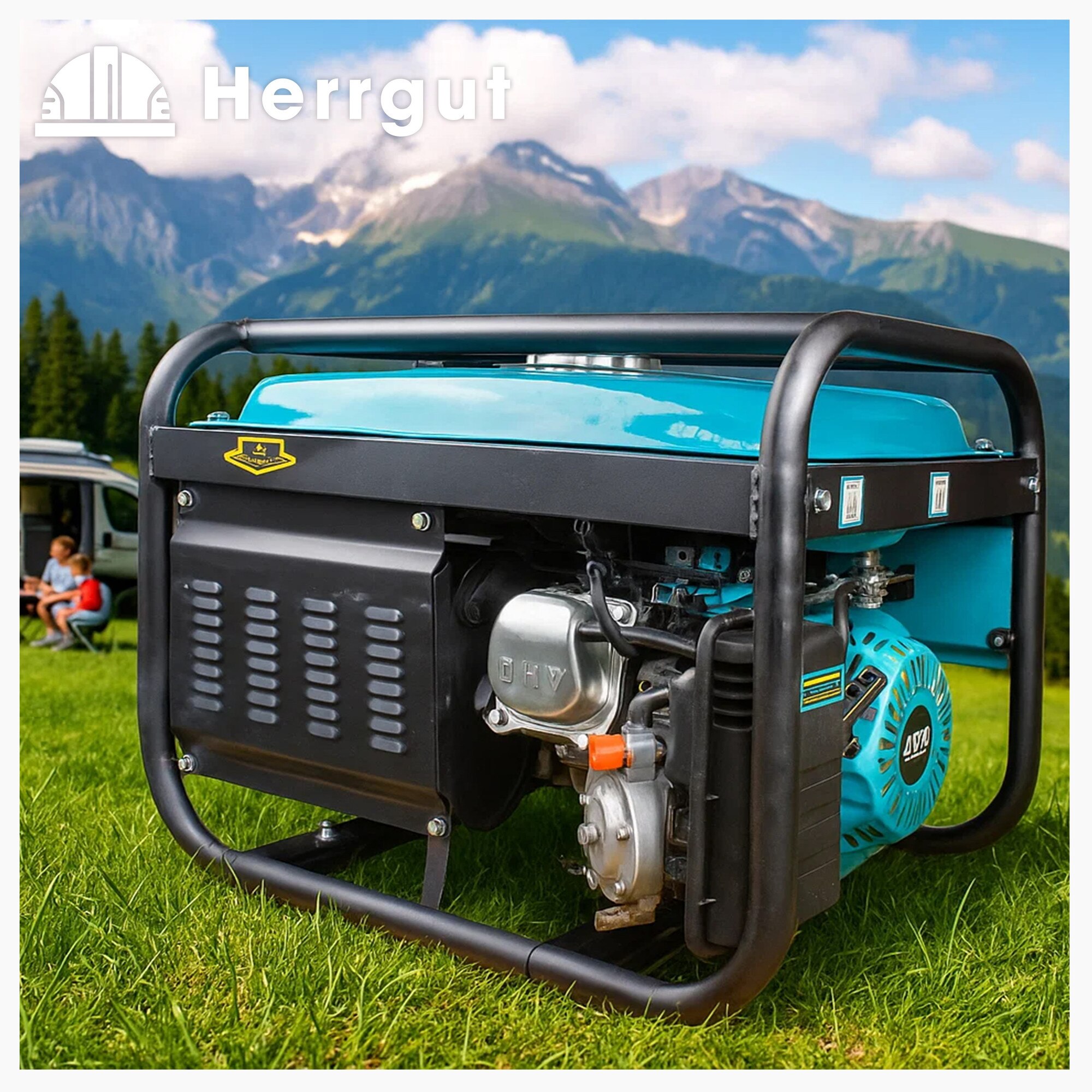 Generator curent electric profesional Herrgut pe benzina, GPL, gaz ...