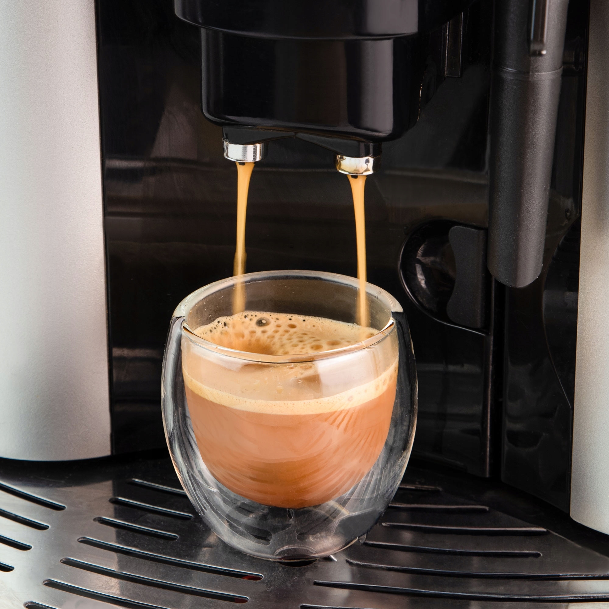 Set 3 pahar espresso cafea latte cu fund dublu sticla termica 80ml ...