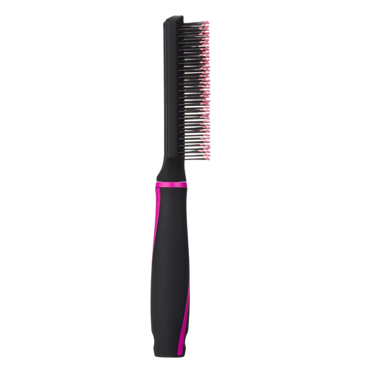 Perie Par Neagra Fucsia din Plastic Plata 24 - eMAG.ro